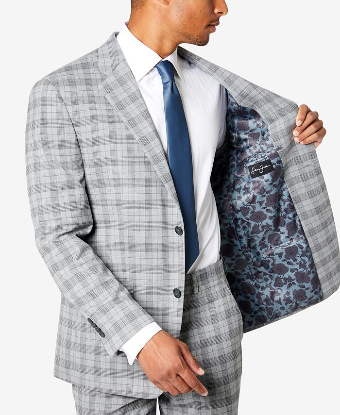 Sean John Men's Classic-Fit Patterned Suit Jacket & Reviews - Suits ...