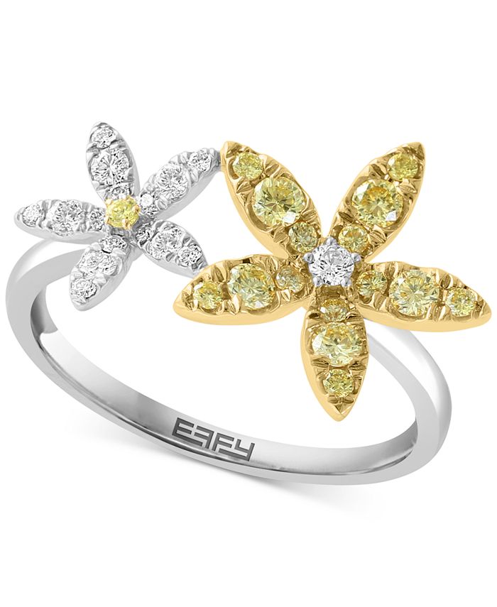 EFFY Collection EFFY® Yellow Diamond (3/8 ct. t.w.) & White Diamond (1/ ...