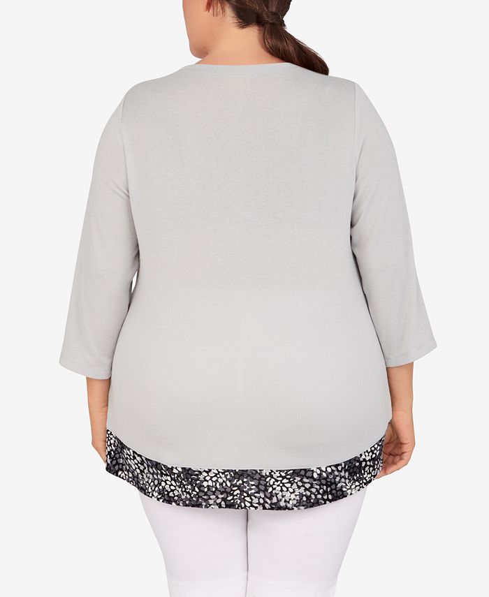 Ruby Rd Plus Size Chic Combo Top And Reviews Tops Plus Sizes Macys
