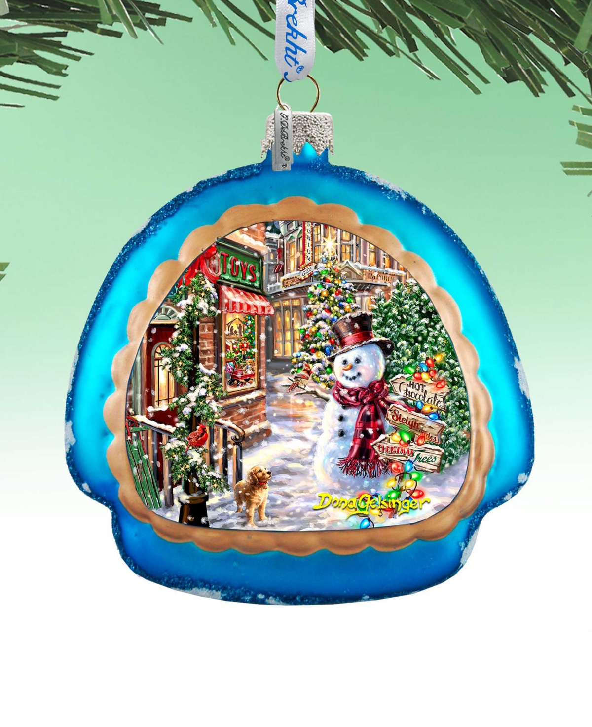 Click here for G.DeBrekht Christmas Lane Snowflake Holiday Orname... prices