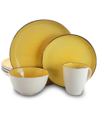 Elama Yeva 16 Pc. Dinnerware Set, Service for 4 - Macy's