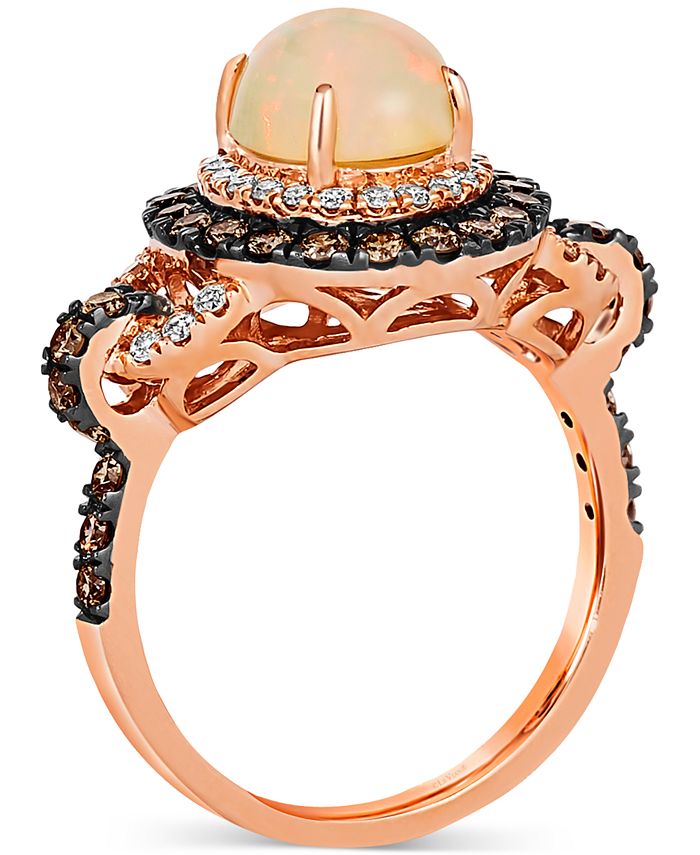 Le Vian Neopolitan Opal (7/8 ct. t.w.) & Diamond ( 1 ct. t.w.) Halo ...