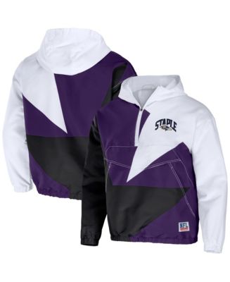 Men's NFL X Staple Purple and Black Baltimore Ravens Pop Over Half-Zip ...
