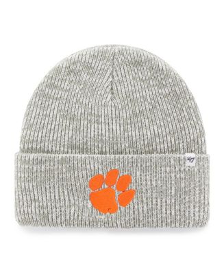 Men's '47 Heathered Gray Clemson Tigers Brain Freeze Cuffed Knit Hat ...