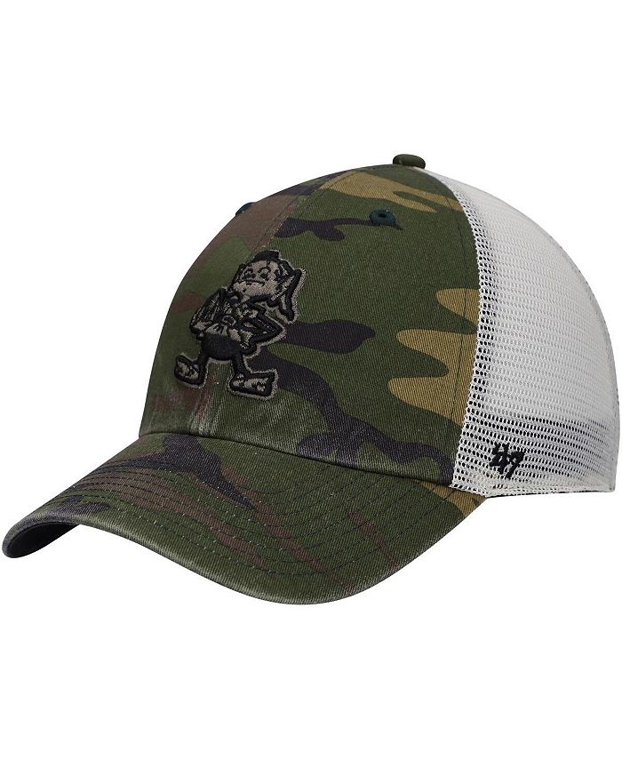 '47 Brand Men's '47 Camo Cleveland Browns Branson Clean Up Trucker Hat ...