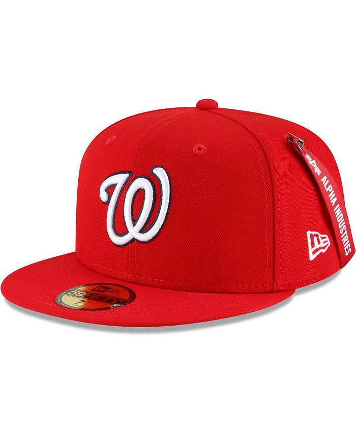 New Era Men's x Alpha Industries Red Washington Nationals 59FIFTY ...