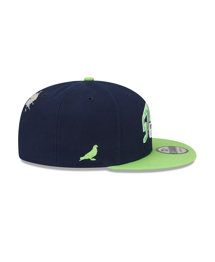 New Era Men's X Staple College Navy, Neon Green Seattle Seahawks Pigeon ...