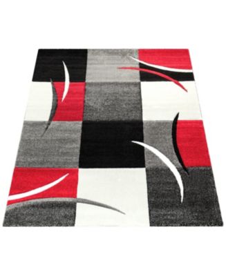Maya Area Rug Checkered With Contour Cut - 63'' X 91'' - Macy's