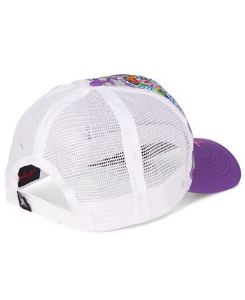 Ed Hardy Men's Throwback Embroidered Floral Tiger Trucker Hat - Macy's