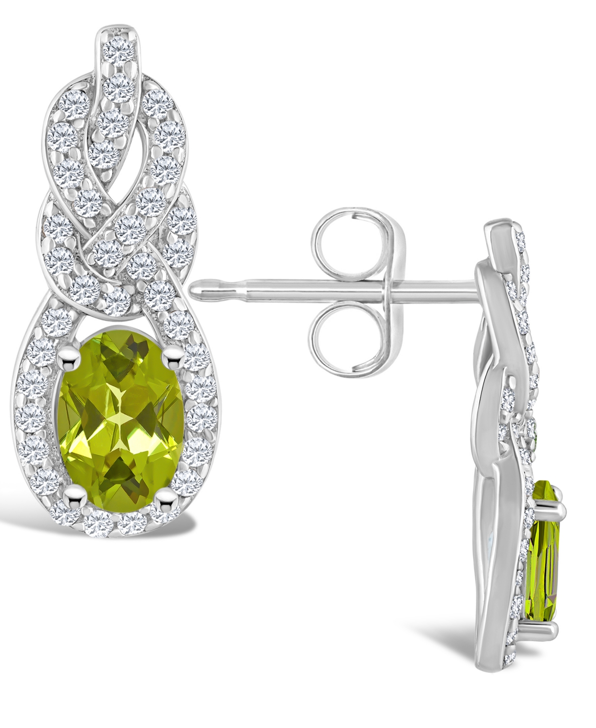 Click here for Macys Topaz (3/4 ct. t.w.) Halo Drop Earrings in S... prices