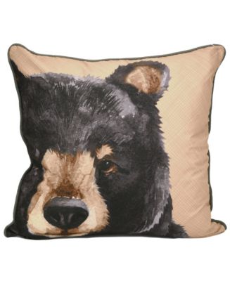 Donna Sharp Canoe Trip Bear Decorative Pillow, 18" x 18" - Macy's