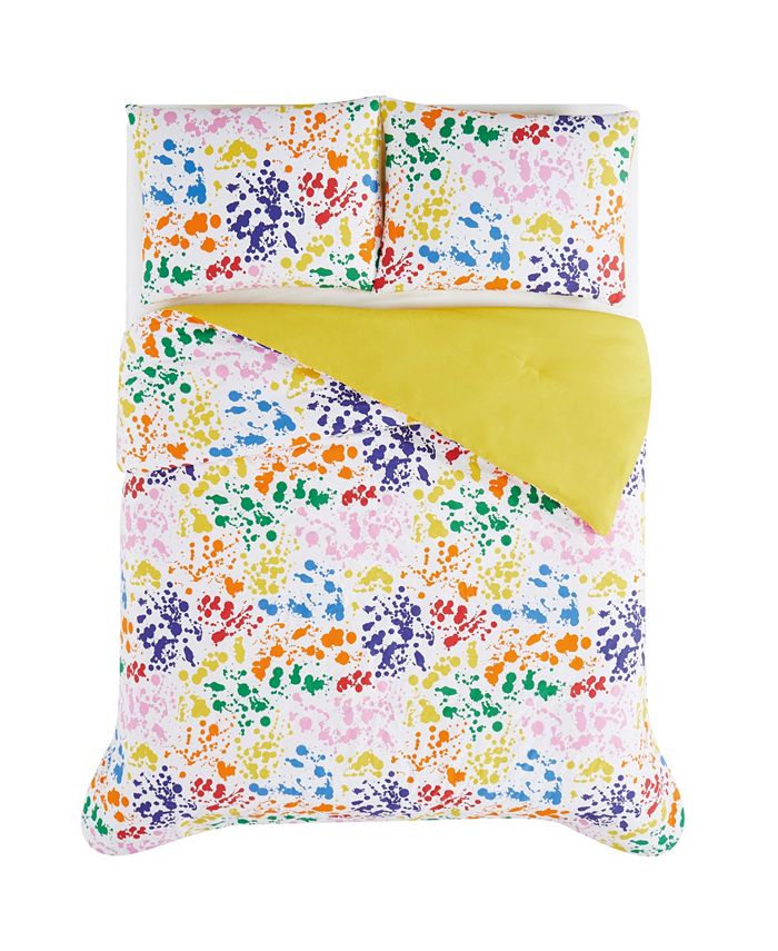 Crayola Splatter 3 Piece Comforter Set, Full/Queen - Macy's