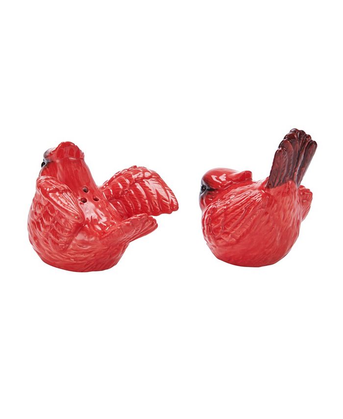 Fitz and Floyd Chalet Cardinal Salt and Pepper Shaker, Set of 2 - Macy's