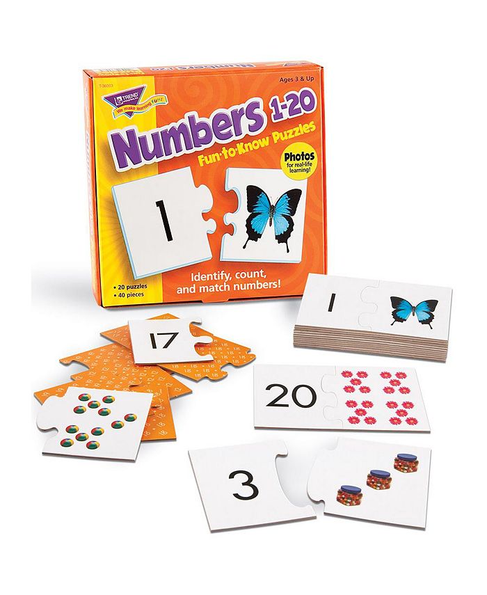 Trend Enterprises Fun-to-Know Puzzles Numbers 1-20 Set, 40 Piece - Macy's