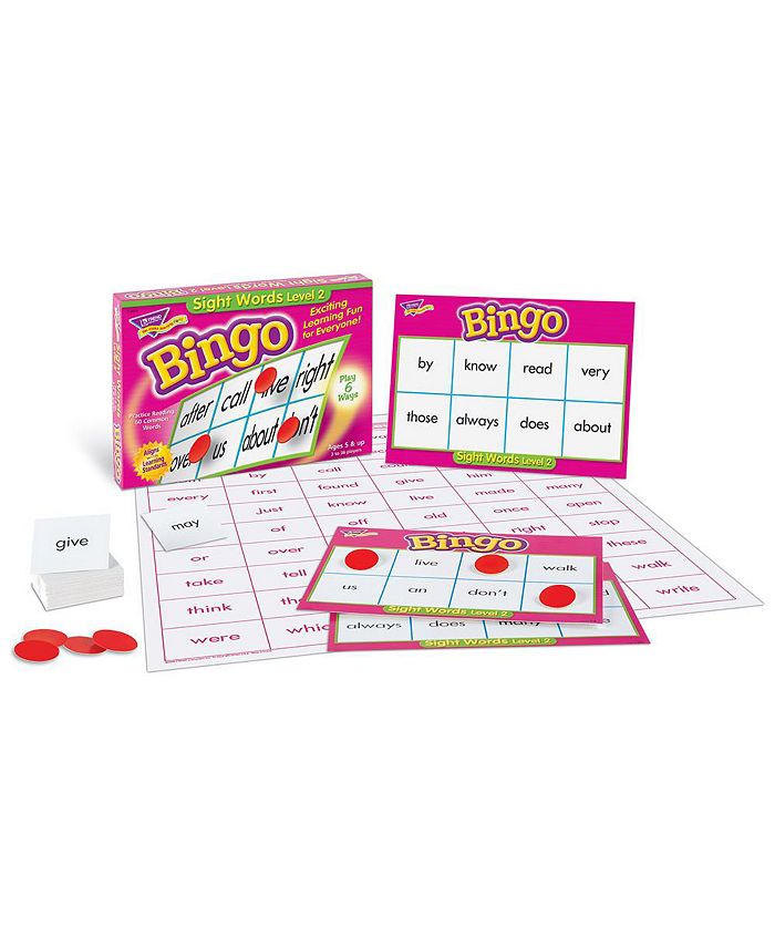 Trend Enterprises Sight Words Level 2 Bingo Game, Set of 303 - Macy's