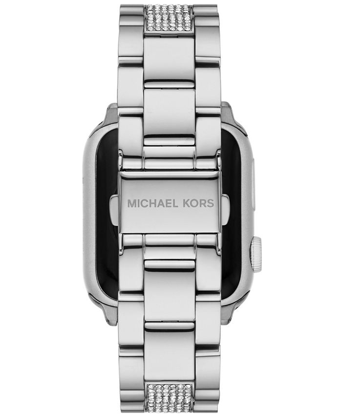 Michael Kors Women's Silver-Tone Stainless Steel Band for Apple Watch ...