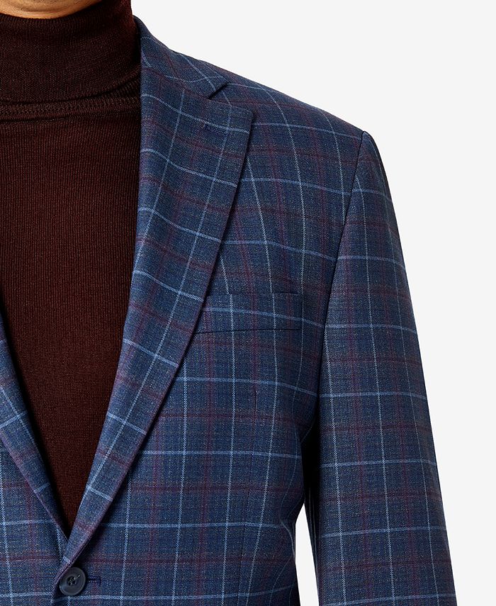 Michael Kors Men's Modern-Fit Pattern Check Sport Coats - Macy's