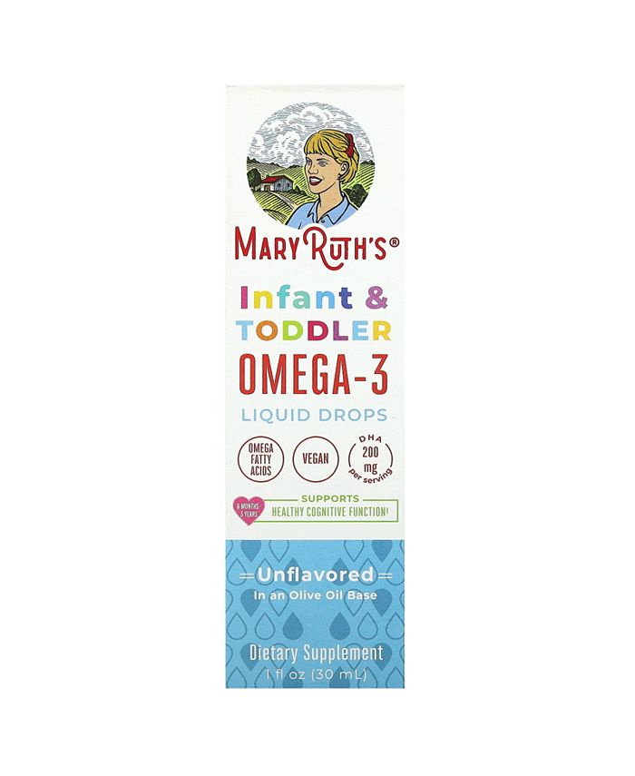 MaryRuth Organics Infant & Toddler Omega-3 Liquid, Unflavored, 1oz - Macy's