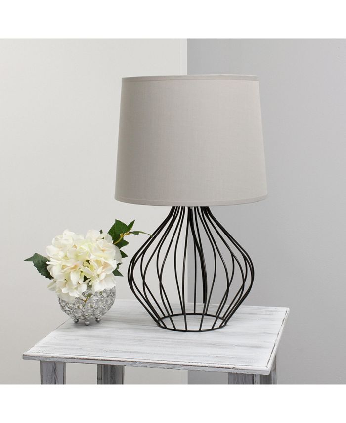 Simple Designs Geometrically Wired Table Lamp - Macy's