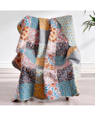 Greenland Home Fashions Carlie Calico Throw, 50" x 60" - Macy's