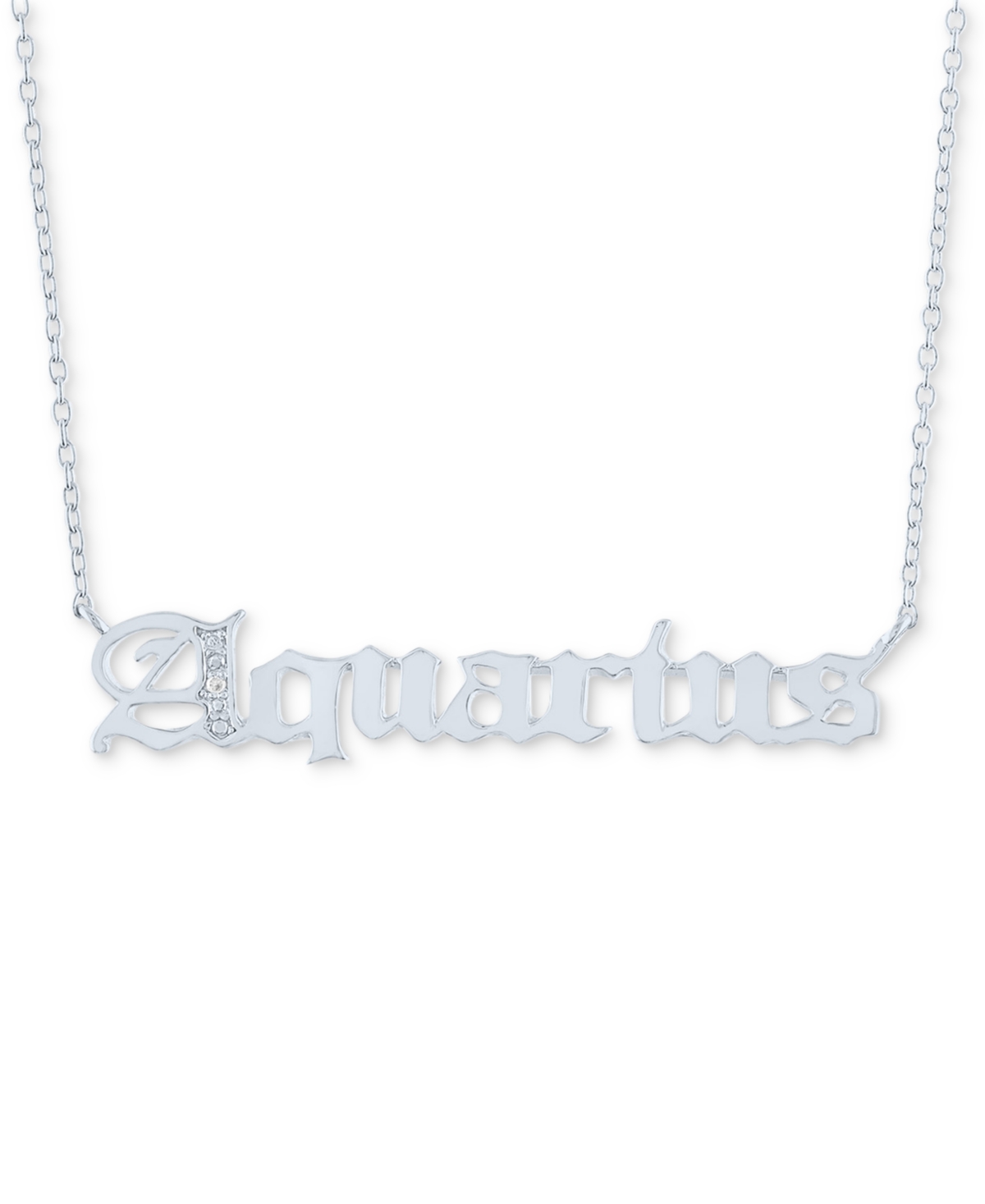 Click here for Diamond Accent Zodiac Name 18 Pendant Necklace in... prices