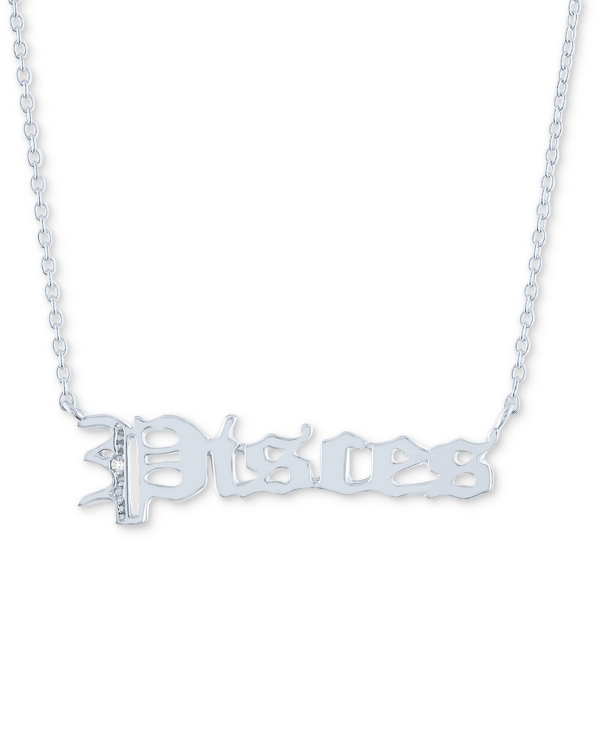 Click here for Diamond Accent Zodiac Name 18 Pendant Necklace in... prices