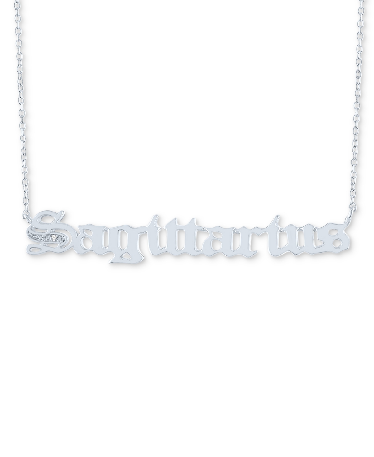 Click here for Diamond Accent Zodiac Name 18 Pendant Necklace in... prices