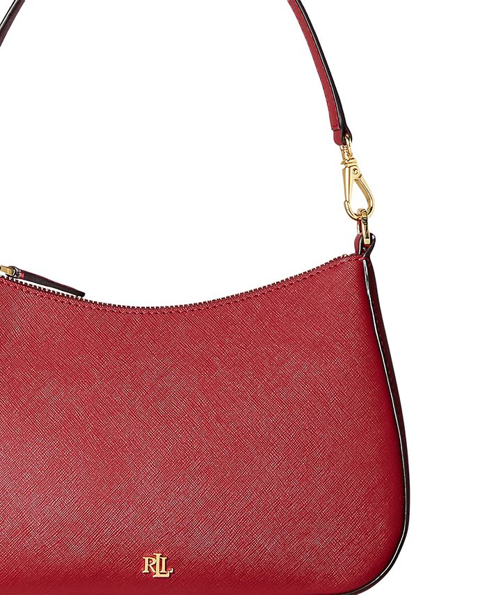 Lauren Ralph Lauren Crosshatch Leather Danni Shoulder Bag - Macy's