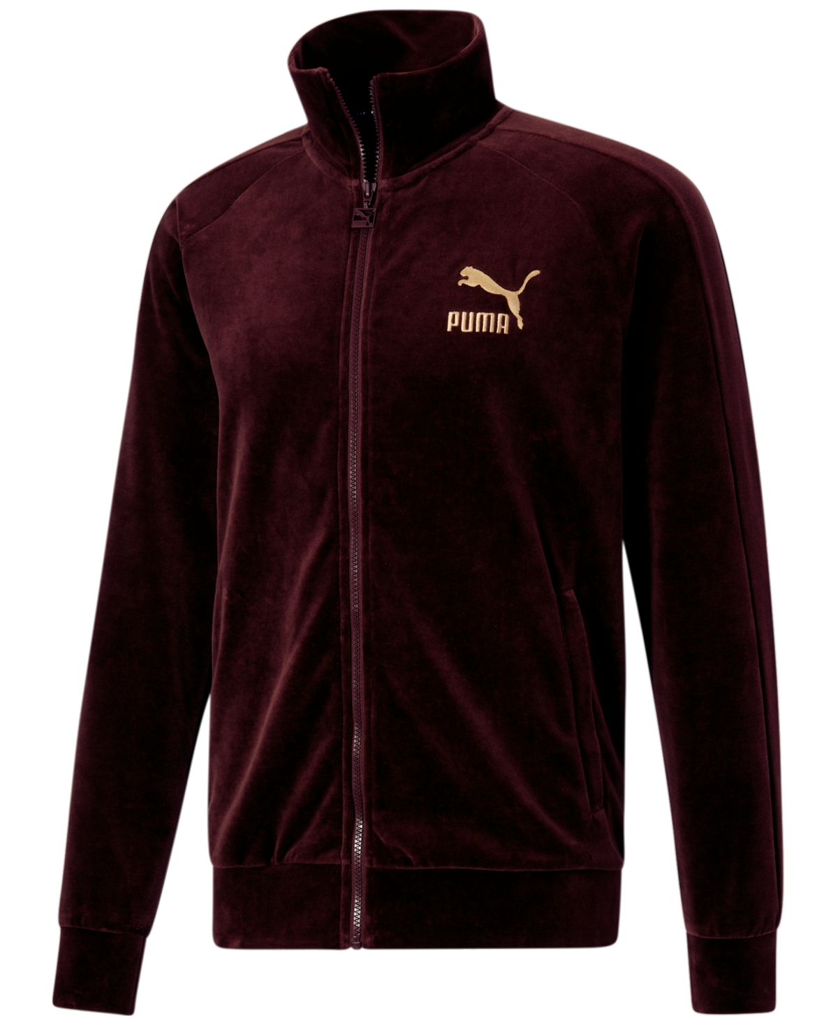 Puma Men's Forever Better T7 Zip-front Velour Track Jacket In Purple ...