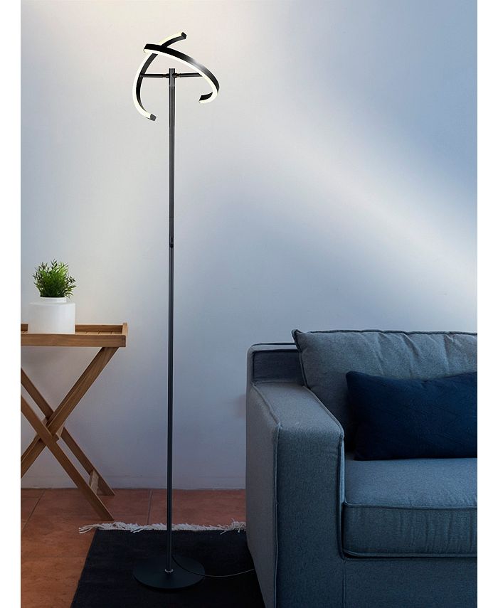 Brightech Halo Split LED Torchiere Floor Lamp with Adjustable Head with ...