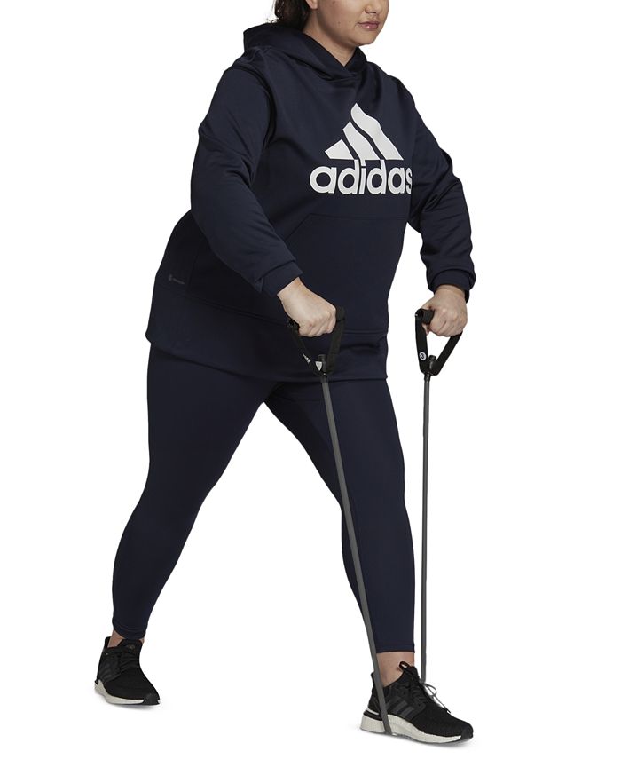 adidas Plus Size AEROREADY Big-Logo Long-Sleeve Hoodie & Reviews ...