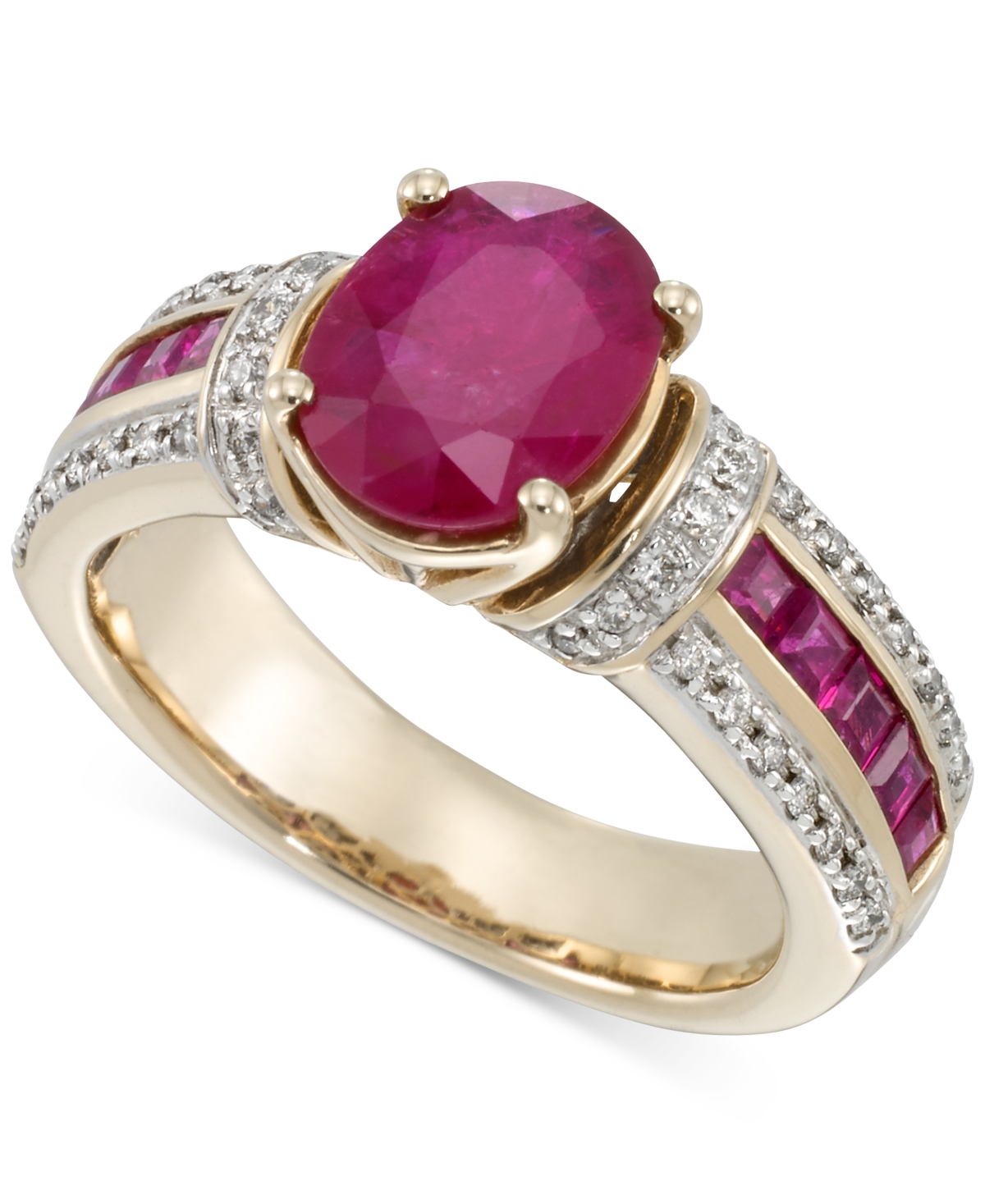 Rare Featuring Gemfields Ruby (2-7/8 Ct. T.w.) & Diamond (1/4 Ct. T.w.) In 14k Gold | ModeSens