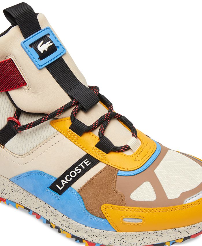 Lacoste Men's Run Breaker Mixed-Media Waterproof High-Top Sneakers - Macy's