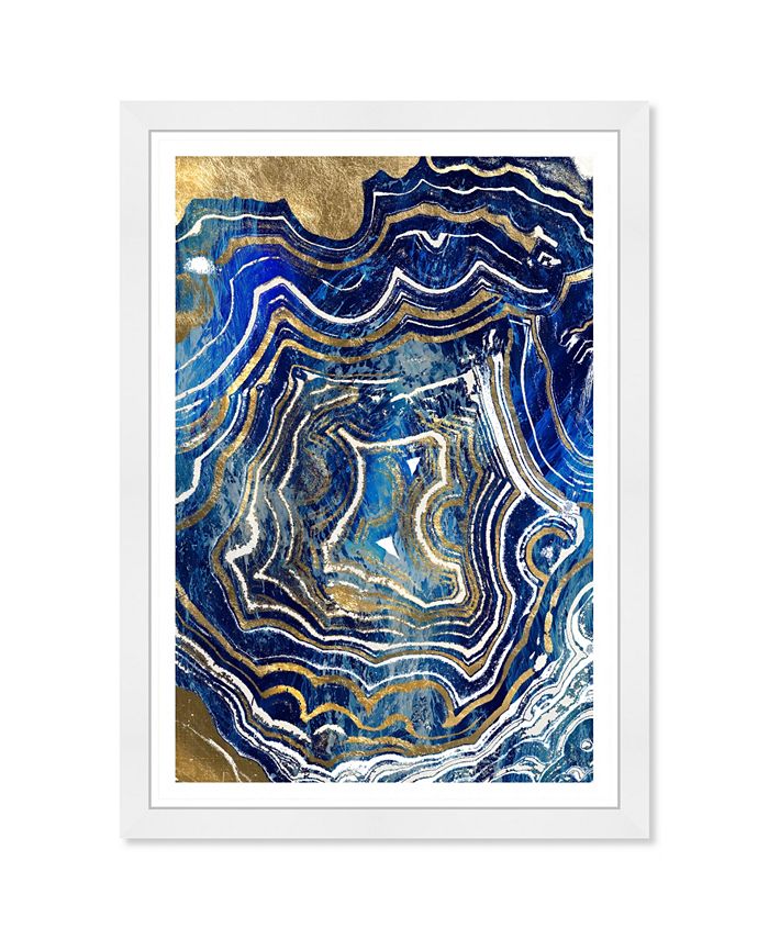 Wynwood Studio Abstract Sea Geode Framed Print Wall Art, 15" x 21" - Macy's
