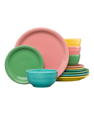 Fiesta Pastel Bistro Coupe 12 Pc. Dinnerware Set, Service For 4 - Macy's