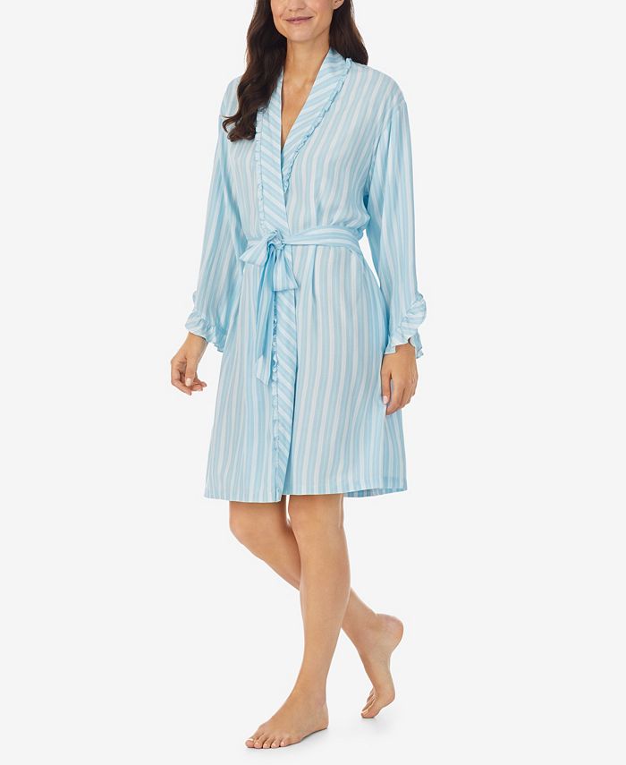 Eileen West Women's Short Wrap Ruffle Robe - Macy's
