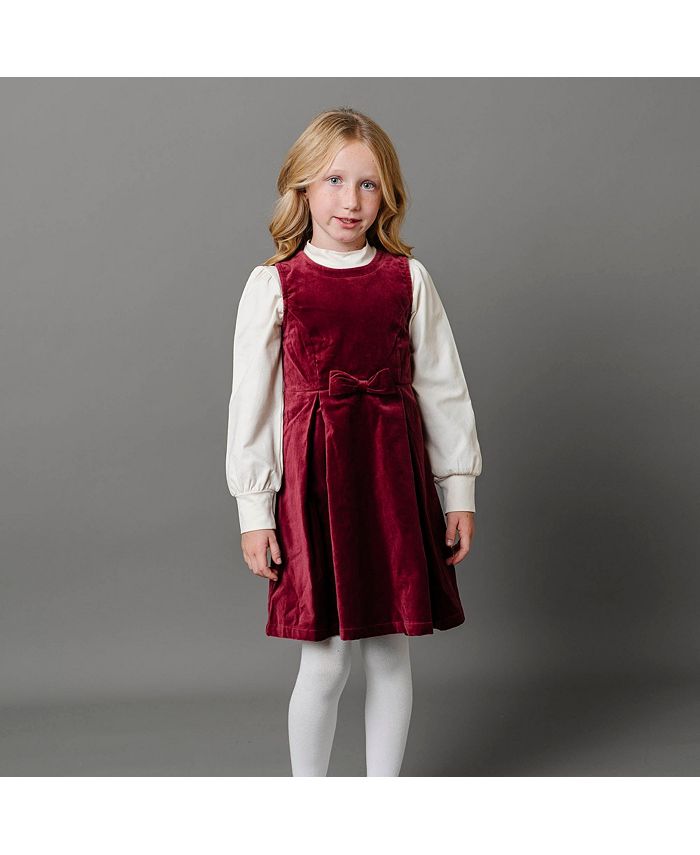 Hope & Henry Big Girls Sleeveless Bow Front Jumper - Macy's