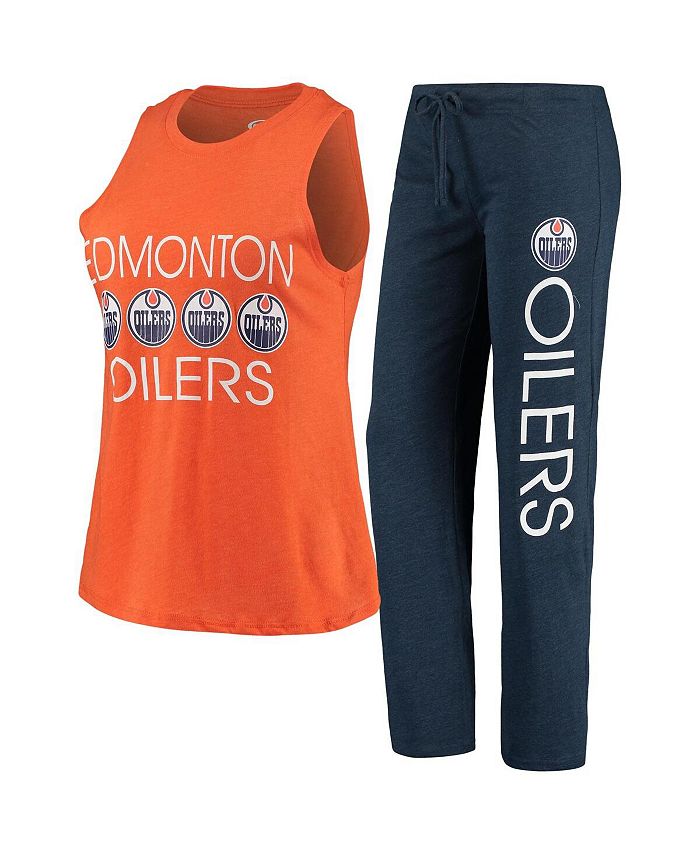 Concepts Sport Women's Orange, Navy Edmonton Oilers Meter Tank Top ...