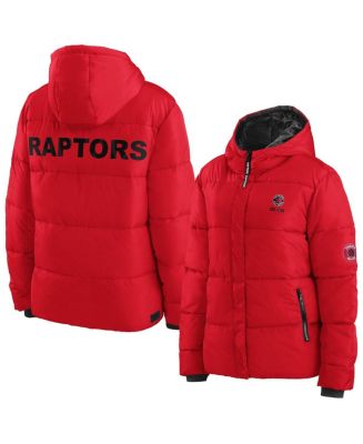 Women's WEAR by Erin Andrews Red Toronto Raptors Plush Puffer Full-Zip ...