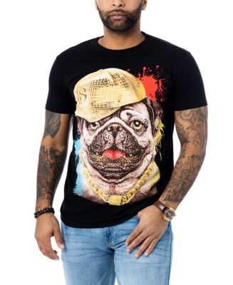 X-Ray Men's Bling Pug Rhinestone T-shirt - Macy's