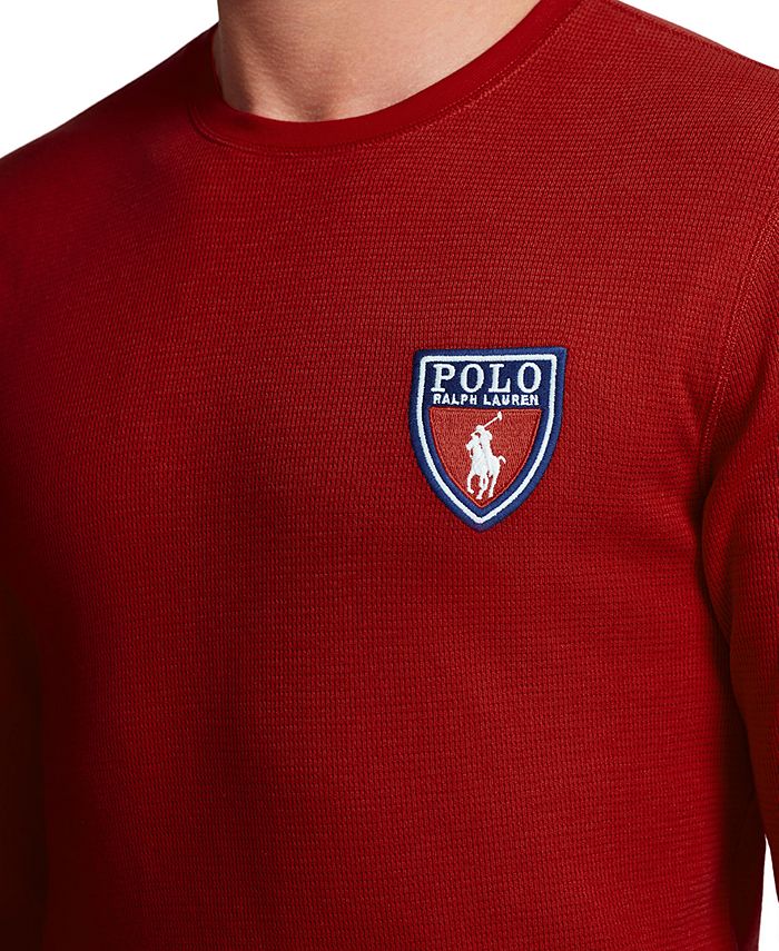 Polo Ralph Lauren Men's Crewneck Embroidered Shield Long Sleeve Top ...