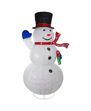 Northlight Led Lighted Iridescent Twinkling Snowman Outdoor Christmas ...