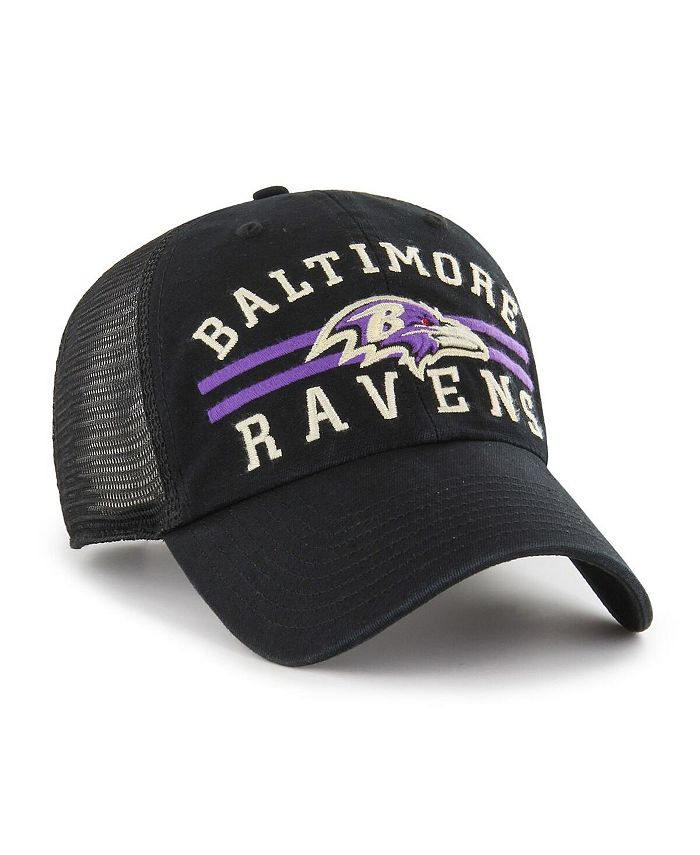 '47 Brand Men's '47 Black Baltimore Ravens Highpoint Trucker Clean Up ...