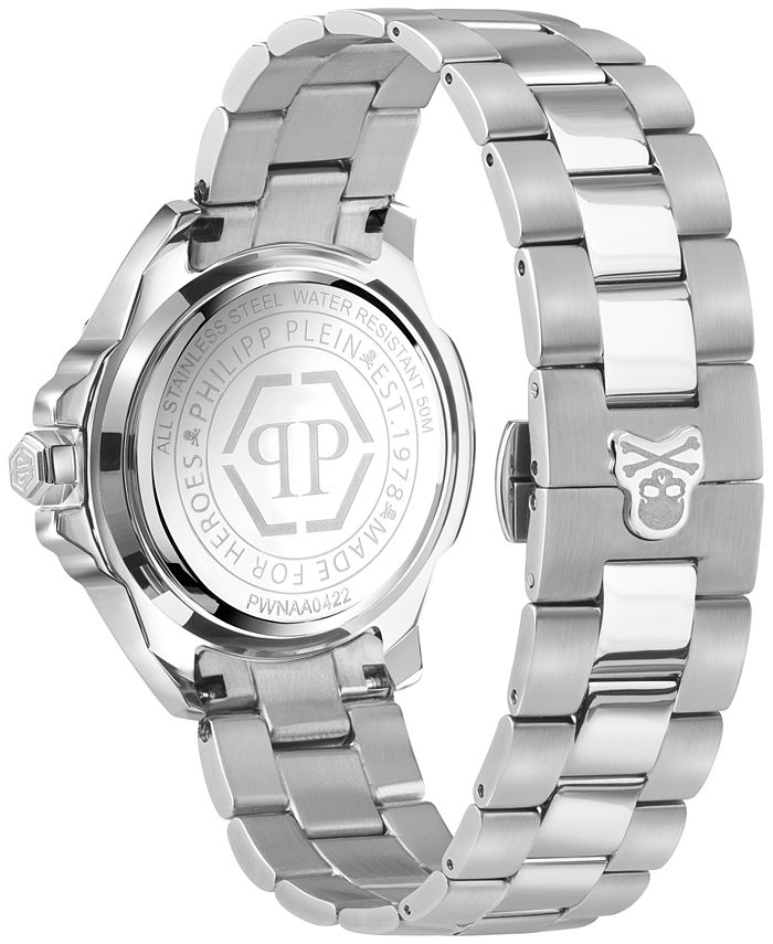 Philipp Plein Men's The $kull Stainless Steel Bracelet Watch 41mm - Macy's