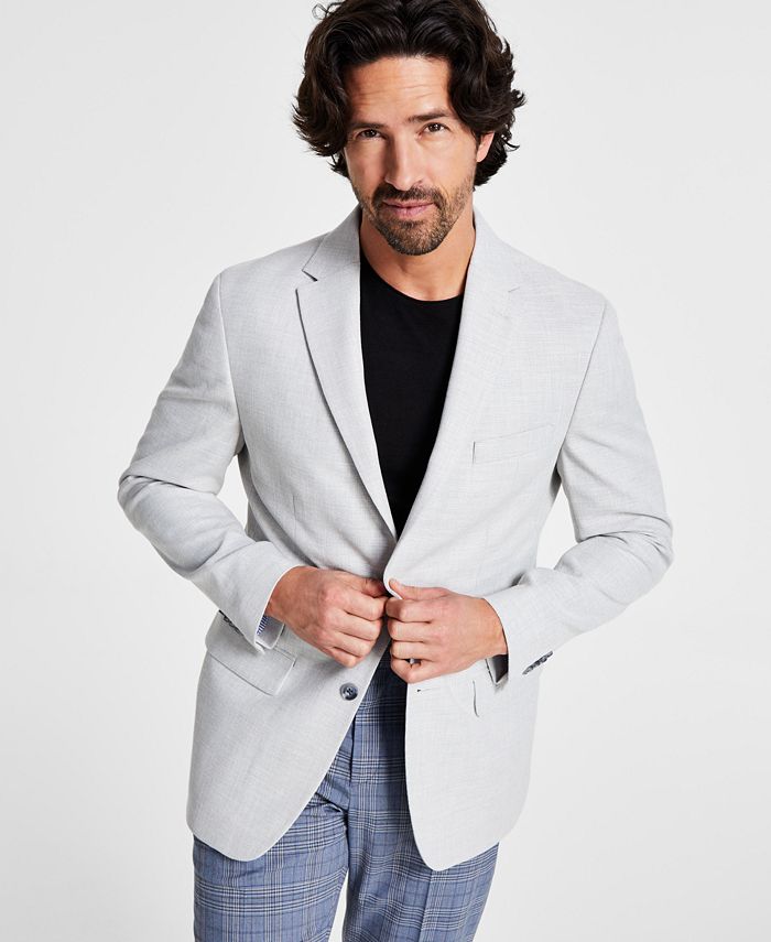 Tommy Hilfiger Men's Modern-Fit Grey Weave Sport Coat - Macy's