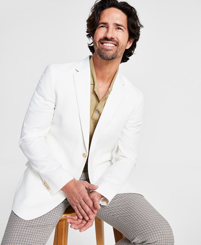 Tommy Hilfiger Men's Modern-Fit White Weave Sport Coat - Macy's