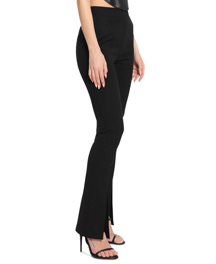 Avec Les Filles Women's Split-Hem Bootcut Slick Pants - Macy's