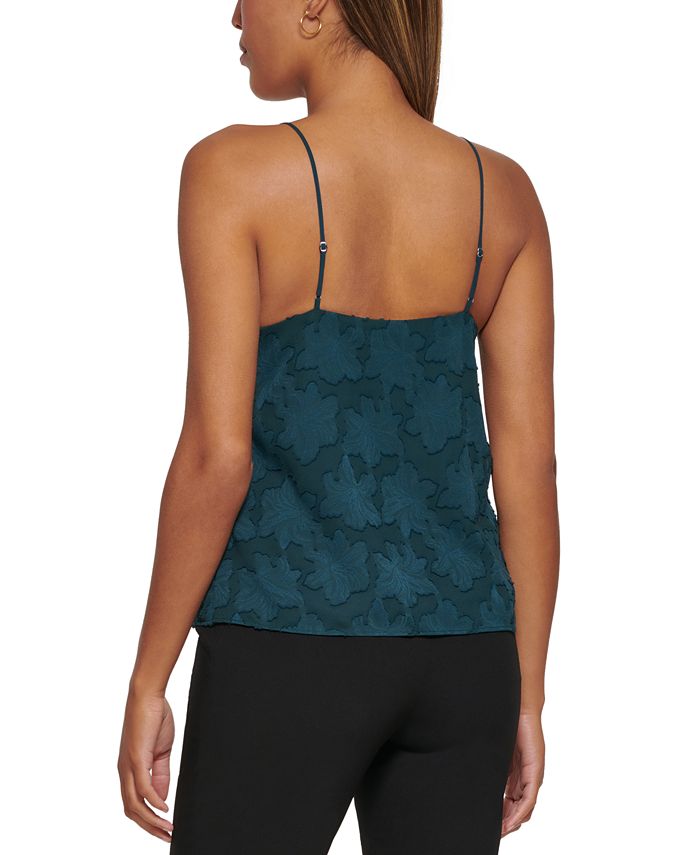 Calvin Klein Petite Jacquard V-Neck Camisole - Macy's
