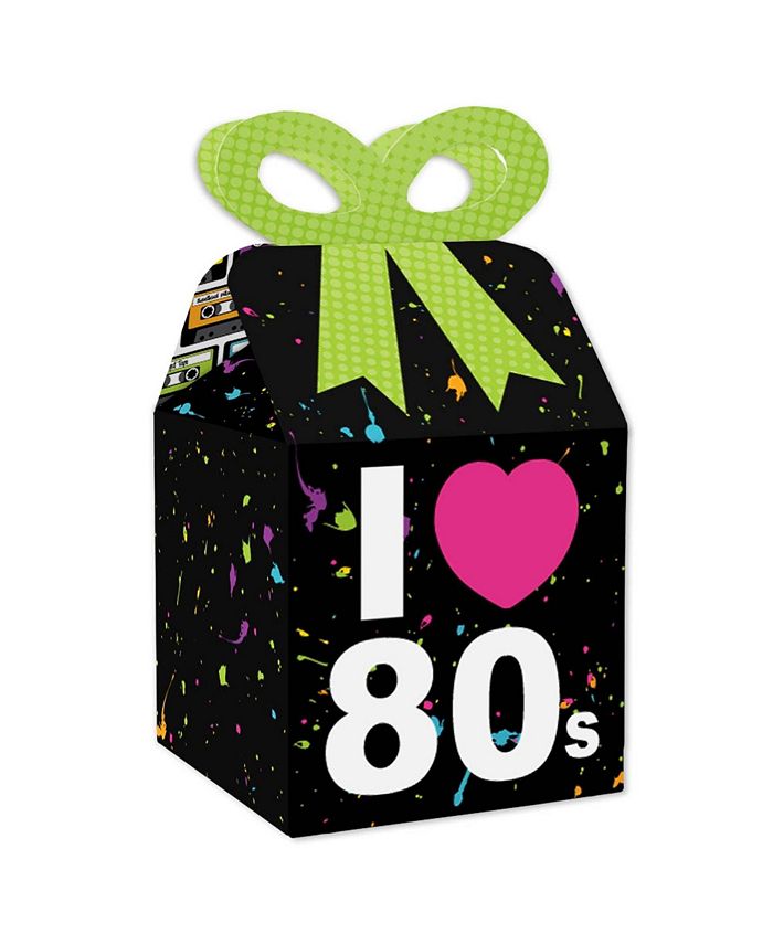 Big Dot of Happiness 80's Retro - Square Favor Gift Boxes - Totally ...