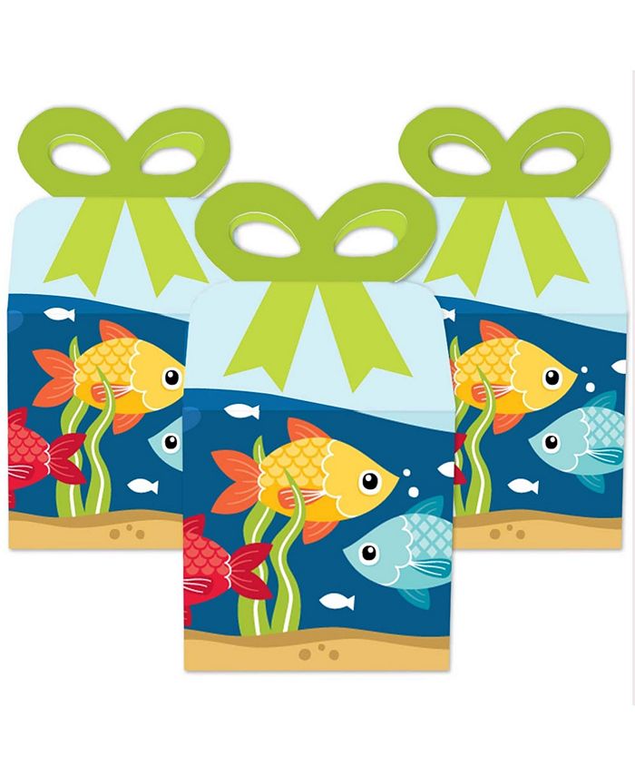 Big Dot of Happiness Let's Go Fishing - Square Favor Gift Boxes - Fish ...